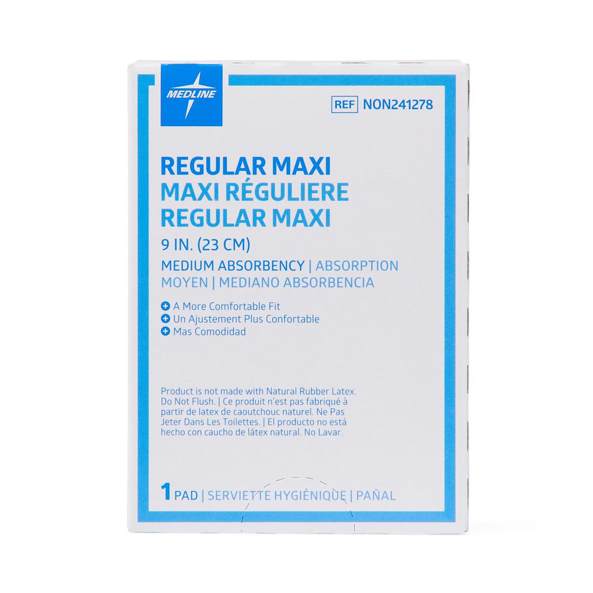 Medline Maxi Adhesive Sanitary Pads | Medline