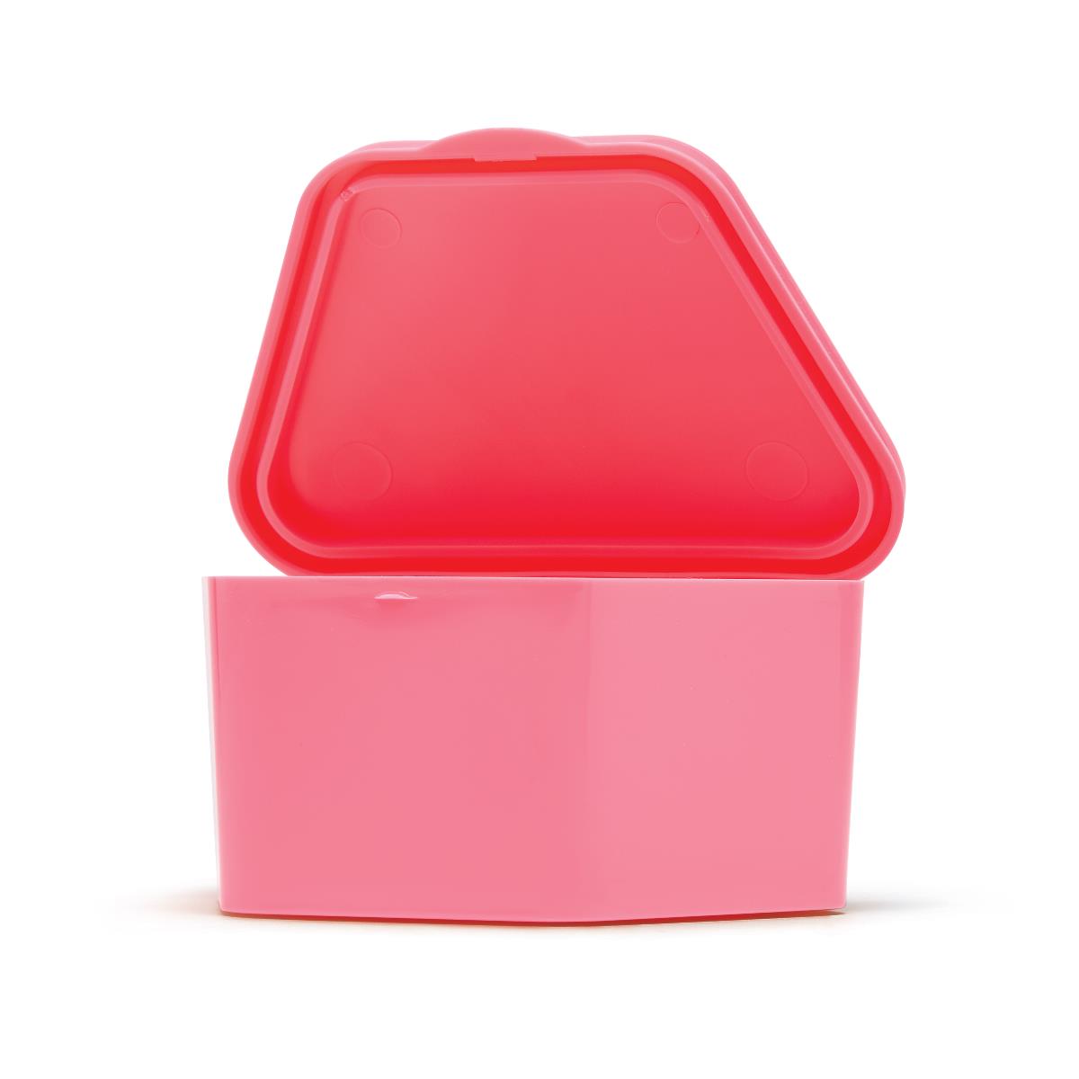 Medline Hot-Pink Hinged-Lid Denture Containers | Medline