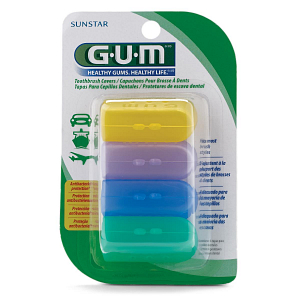 GUM Ventilated Antibacterial Travel Toothbrush Covers | Medline