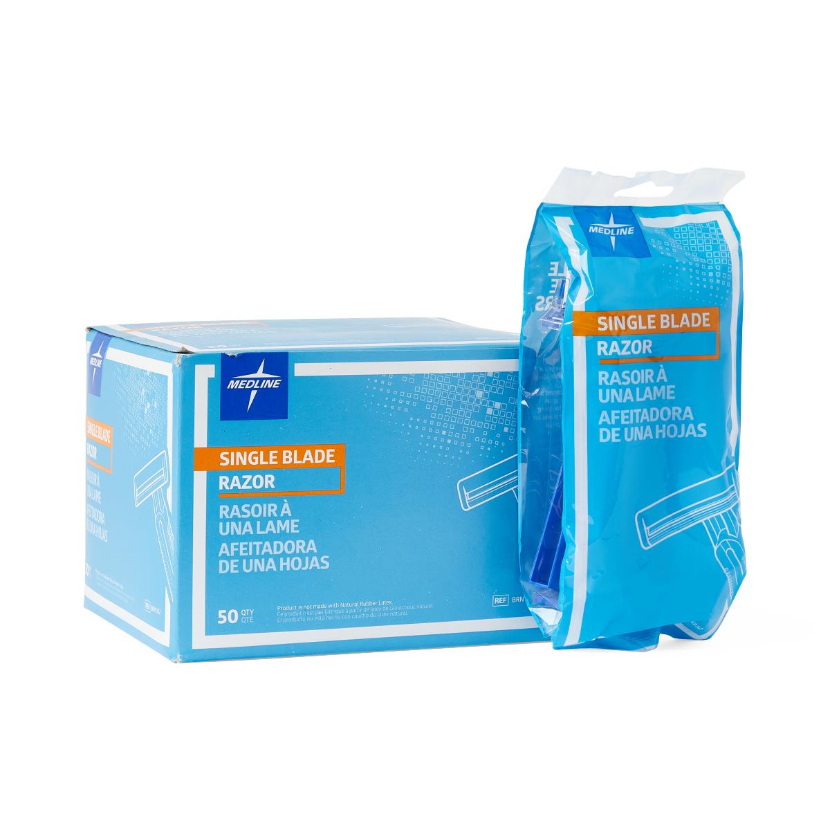 Medline Single Blade Facial Razors | Medline