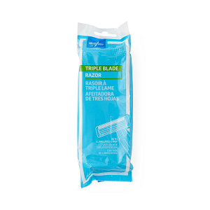 Medline Triple-Blade Facial Razors with Lubrication Strip | Medline