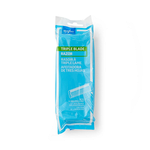 Medline Triple Blade Facial Razors with Lubrication Strip | Medline ...