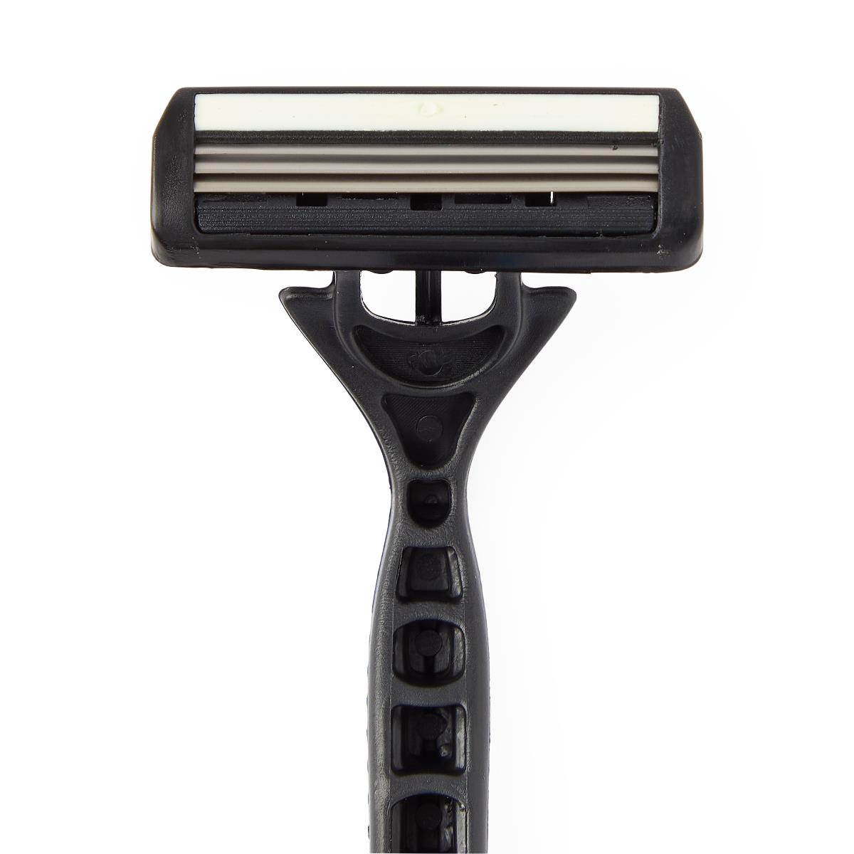 Medline Triple-Blade Facial Razors with Lubrication Strip | Medline