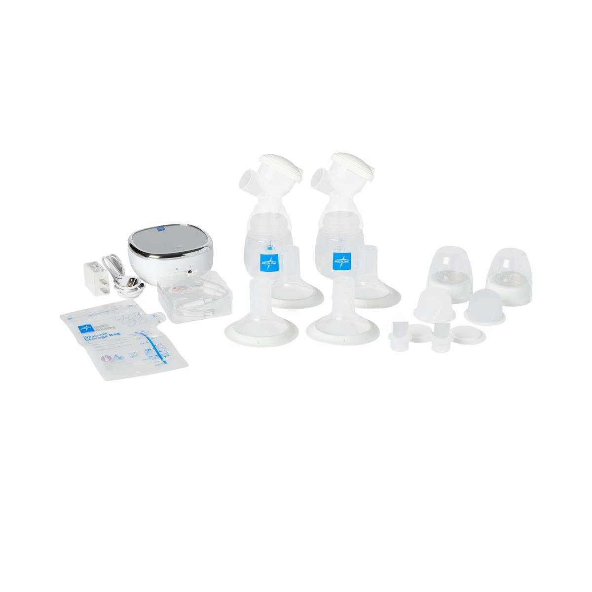 Medline Double-Electric Breast Pump with Milk Storage Bag | Medline