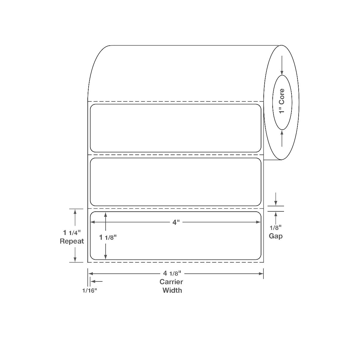 Centurion Blank Direct Thermal Labels with 1" Core | Medline