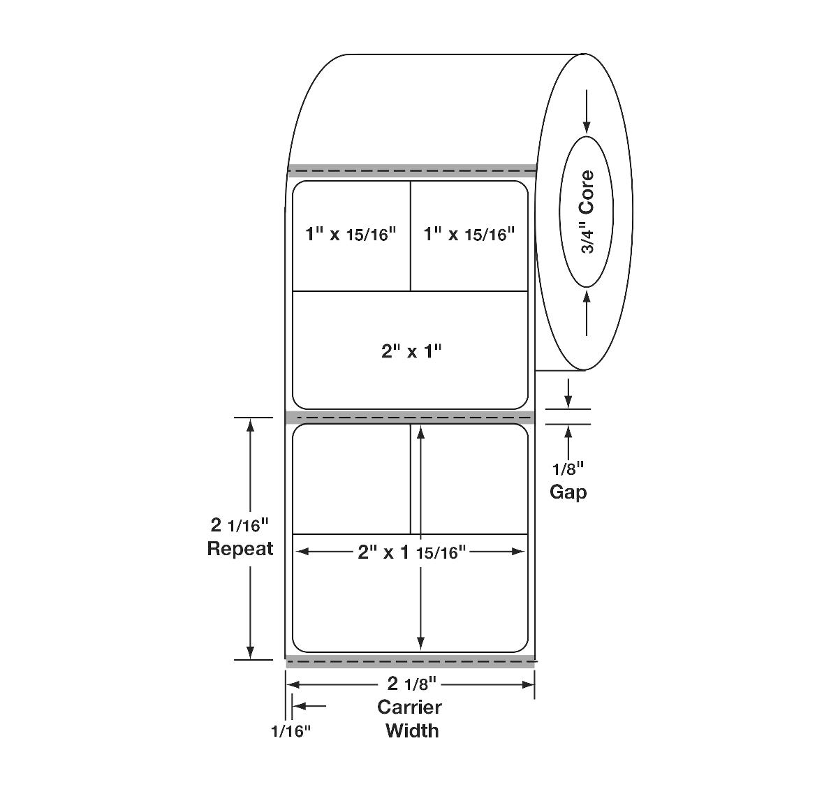 Centurion Blank Direct Thermal Printer Labels with 3/4" Core | Medline
