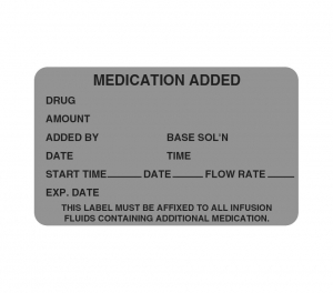 Centurion Medication Added IV Labels | Medline