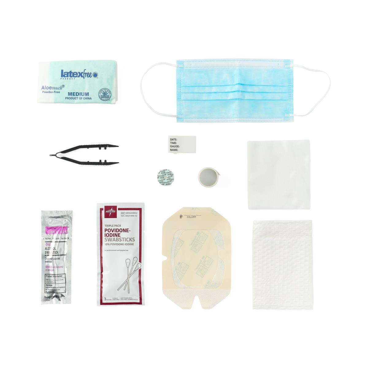 Medline Central Line Dressing Trays with Chlorascrub | Medline