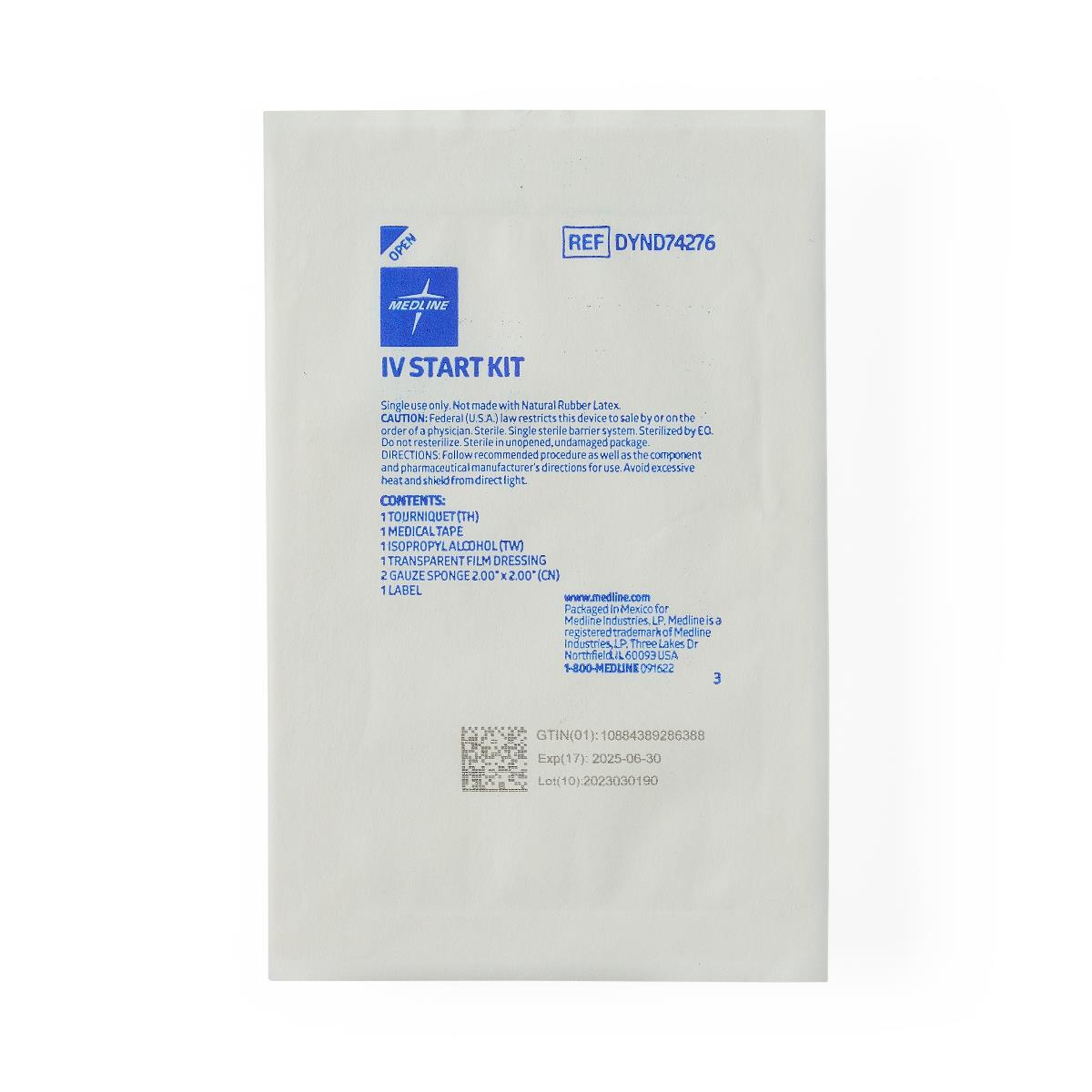 Medline IV Start Kits with Prevantics CHG Prep | Medline