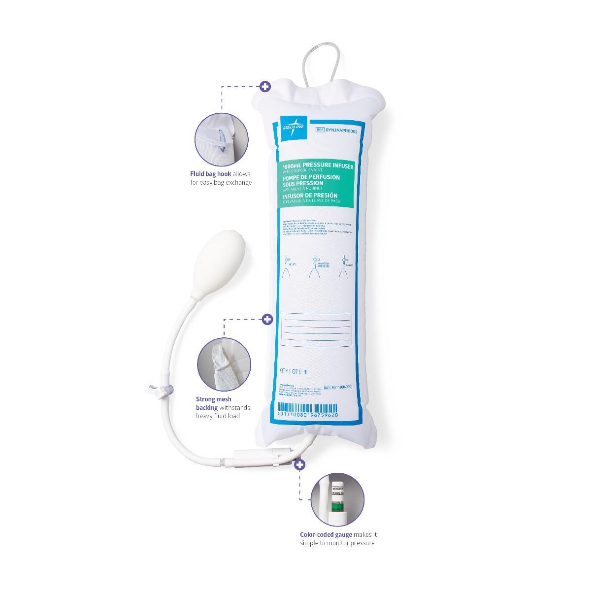 Medline Pressure Infusers with Stopcock Valve | Medline
