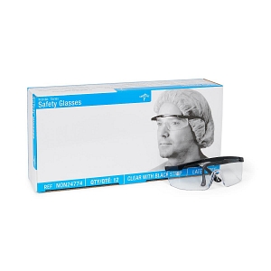 Medline Clear Safety Glasses with Black Frame | Medline Industries, Inc.