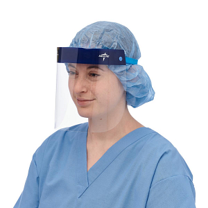 Medline Full Length Face Shields with Elastic Band | Medline
