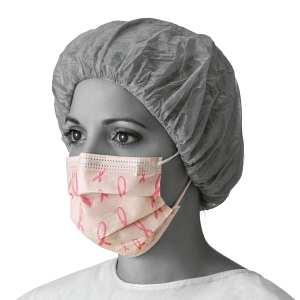 Pink Ribbon Procedure Face Masks | Medline Industries, Inc.