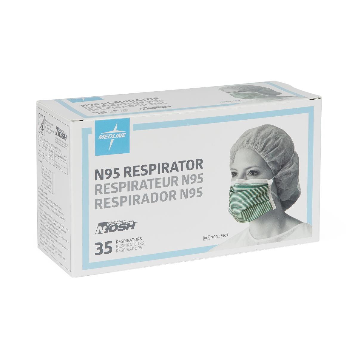 Medline N95 Flat-Fold Particulate Respirator Masks | Medline