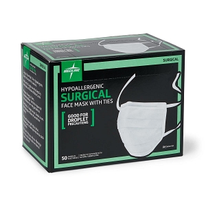 Hypoallergenic Filter Surgical Face Mask with Ties | Medline Industries ...