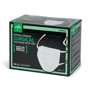 Hypoallergenic Filter Surgical Face Mask with Ties | Medline Industries ...