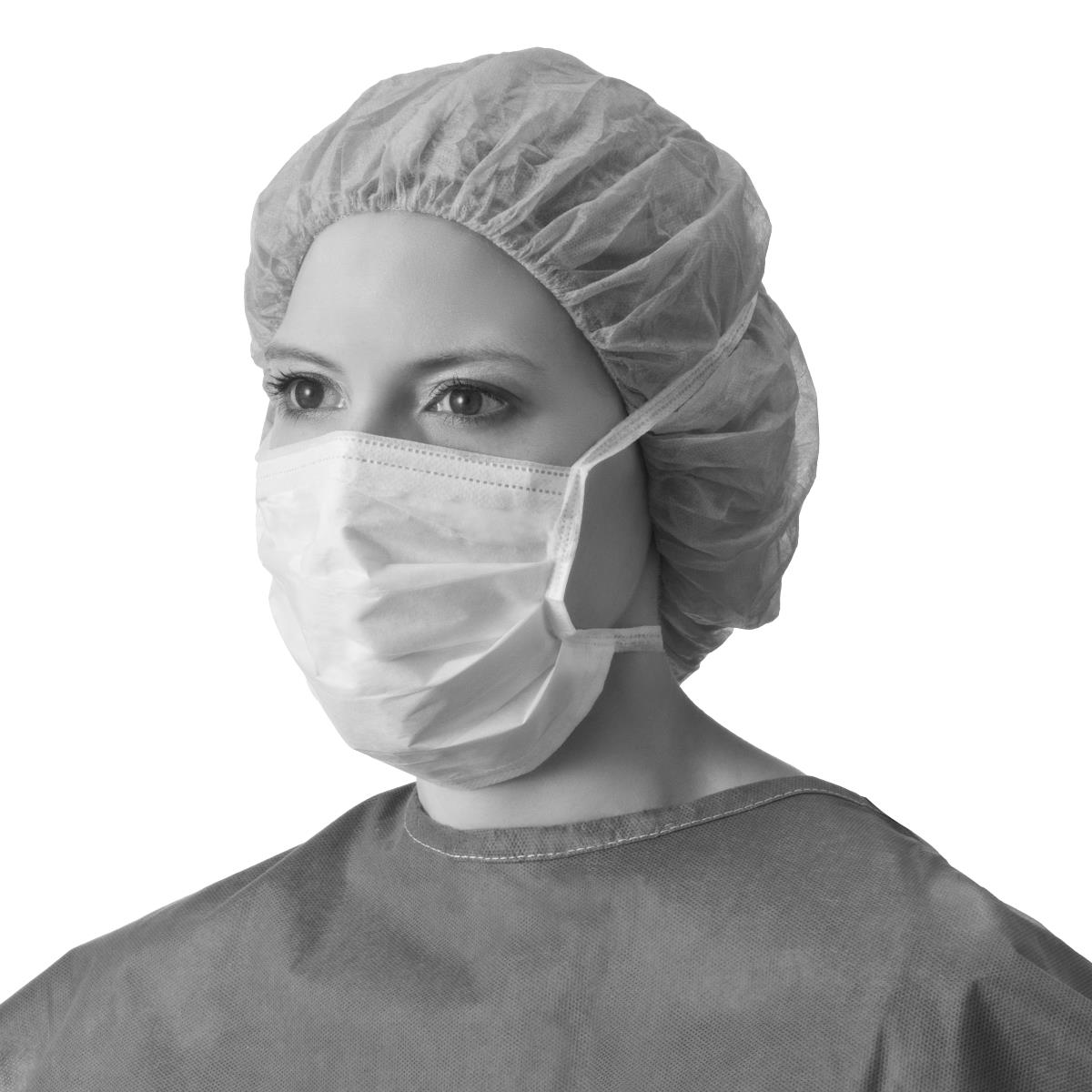 Medline ASTM L1 Surgical Mask with Hypoallergenic Filter and Ties | Medline
