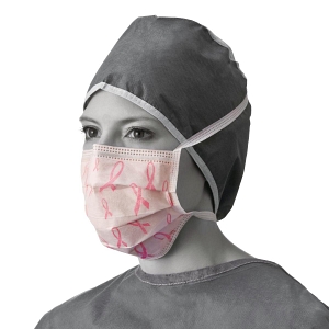 Pink Ribbon Surgical Face Masks | Medline Industries, Inc.