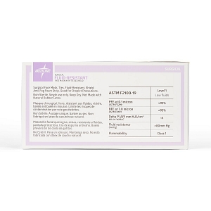 ASTM Level 1 Anti-Fog Surgical Mask with Eye Shield with Ties | Medline ...