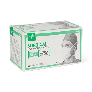 Sensitive Skin Surgical Face Masks with Ties | Medline Industries, Inc.