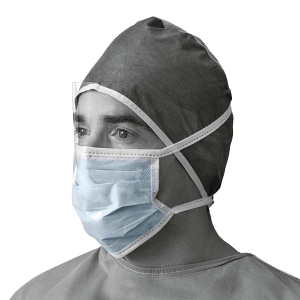 Anti-Fog Surgical Masks with Ties and Shield | Medline Industries, Inc.