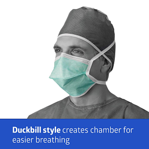 Duckbill-Style Surgical Face Mask with Ties | Medline Industries, Inc.