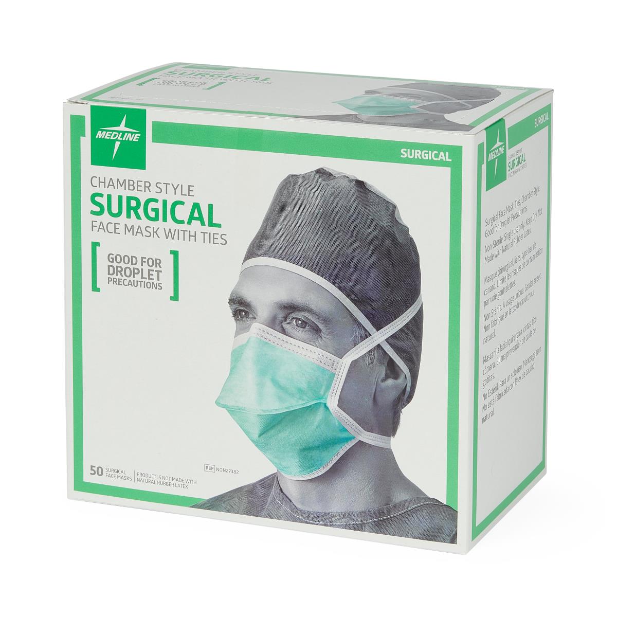 Medline ASTM Level 1 Duckbill-Style Surgical Face Mask with Ties | Medline
