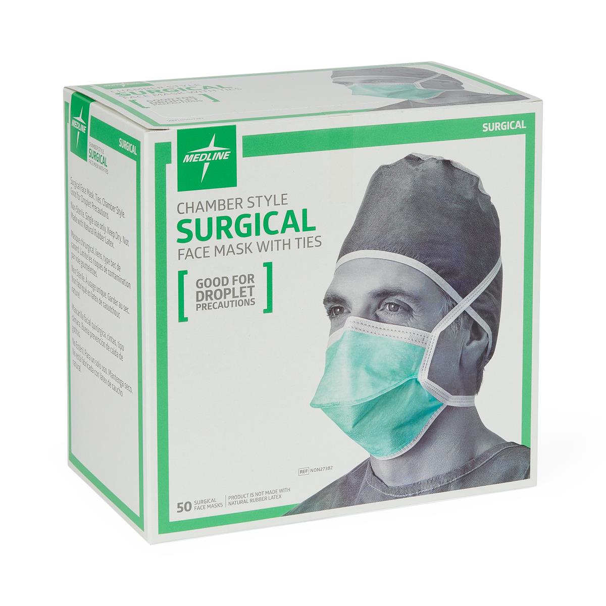 Medline ASTM Level 1 Duckbill-Style Surgical Face Mask with Ties | Medline