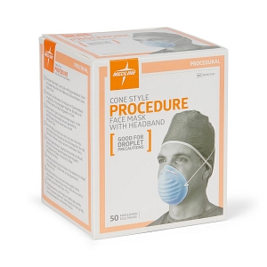 Medline Cone-Style Face Masks with Band | Medline Industries, Inc.