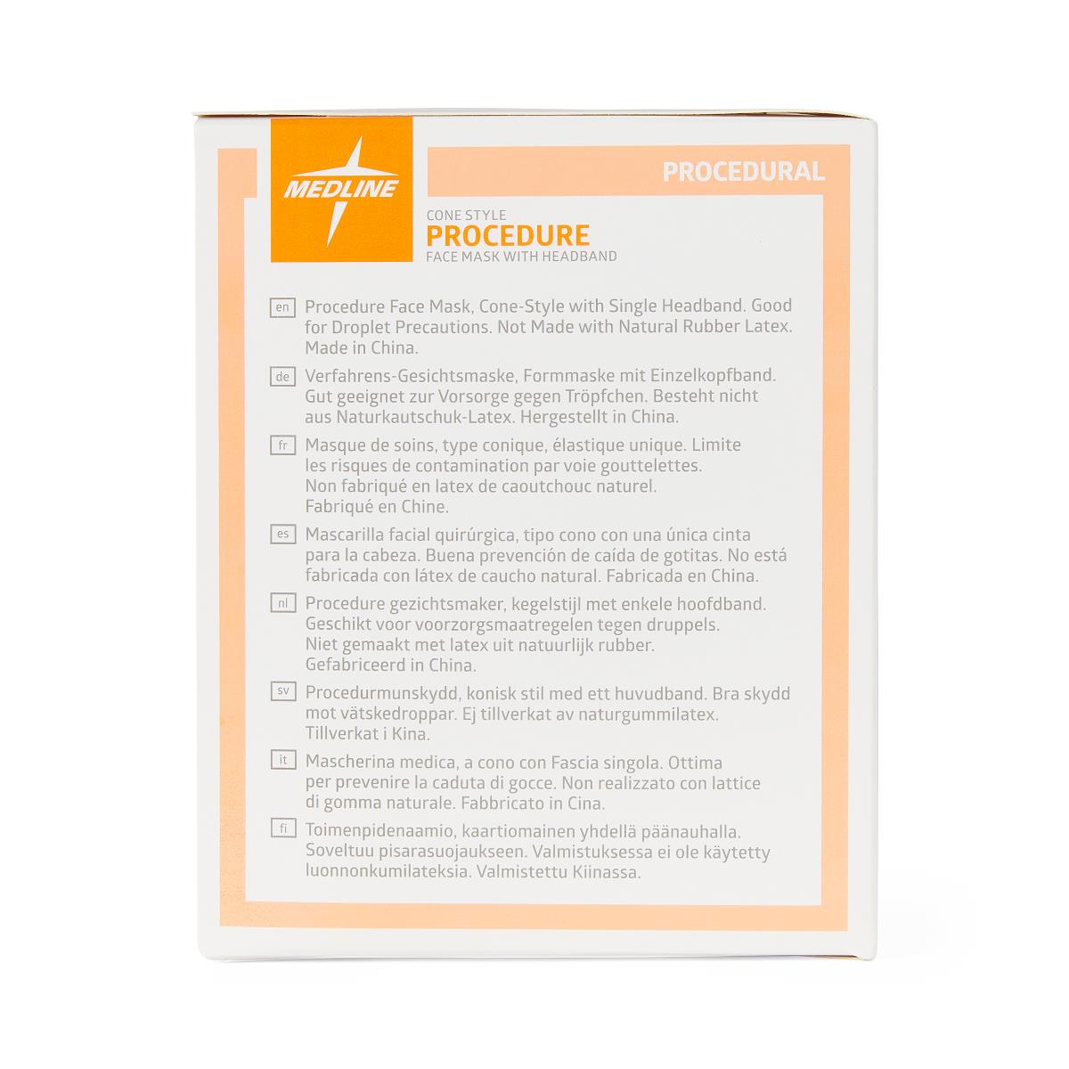 Medline Cone-Style Face Masks with Band | Medline