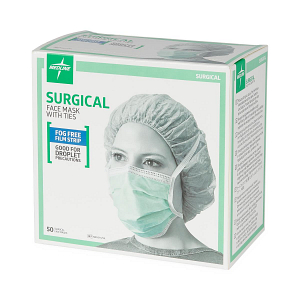 Medline Anti-Fog Surgical Face Masks with Ties | Medline Industries, Inc.