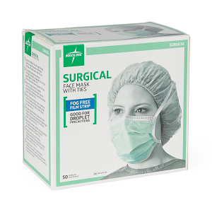 Medline Anti-Fog Surgical Face Masks with Ties | Medline Industries, Inc.
