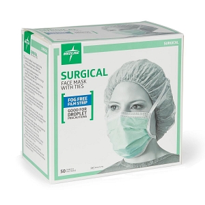 Medline Anti-Fog Surgical Face Masks with Ties | Medline Industries, Inc.