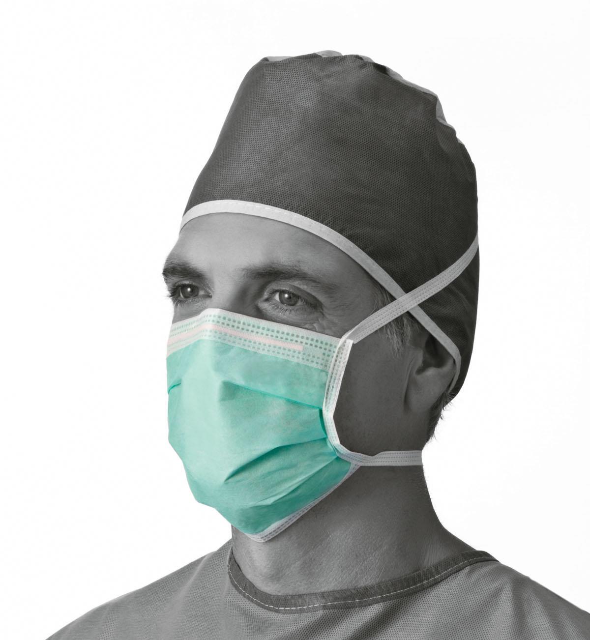 Medline ASTM Level 1 Surgical Face Mask with Anti-Fog and Ties | Medline