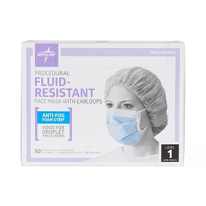 ASTM Level 1 Procedure Face Mask with Anti-Fog Strip & Ear Loops ...