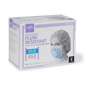 ASTM Level 1 Procedure Face Mask with Anti-Fog Strip & Ear Loops ...