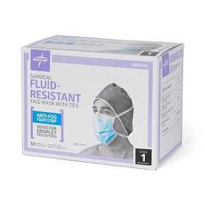 ASTM Level 1 Anti-Fog Surgical Face Mask with Ties | Medline Industries ...