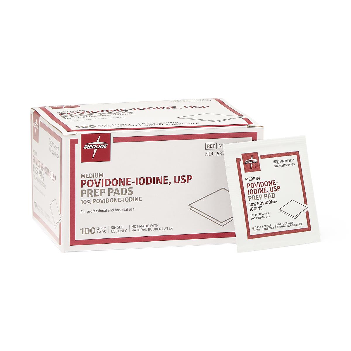 Medline Povidone-Iodine Prep Pads | Medline