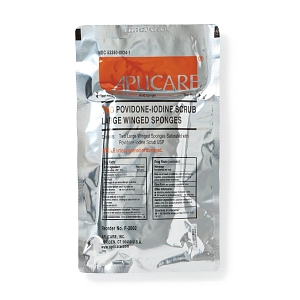 Sterile Presaturated Povidone Iodine Wing Sponges | Medline Industries ...