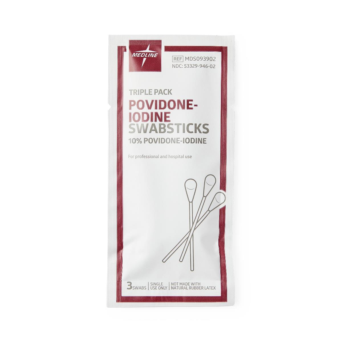 Medline Povidone-Iodine Swabsticks | Medline