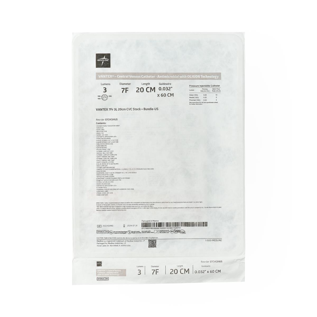 Vantex Central Venous Catheter Bundle | Medline