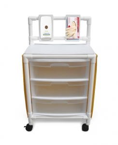 PVC Three-Drawer Isolation Cart | Medline Industries, Inc.