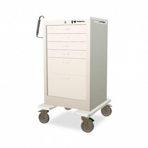 Light Grey Steel Medical Carts with 6 Drawers | Medline