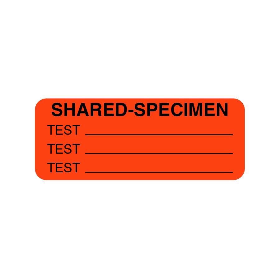 Medline Shared-Specimen Test Laboratory Label | Medline