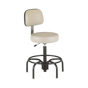 Intensa Single Lever Release Lab Stool with Black Steel Base | Medline ...