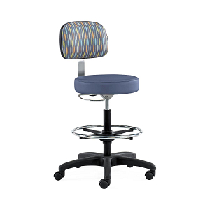 Intensa D-Handle Release Lab Stool with Black Nylon Base | Medline ...