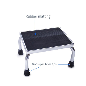 Chrome Footstools with Rubber Mat | Medline Industries, Inc.