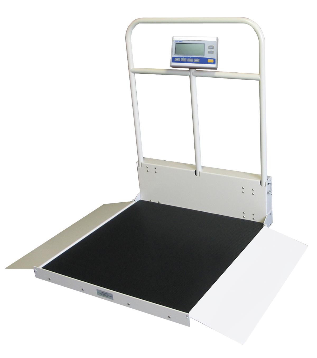 Befour Fold and Roll Wheelchair Scales with Handrail | Medline