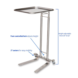 Medline Stainless Steel Foot-Operated Mayo Stands | Medline