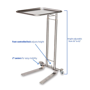Stainless Steel Foot-Operated Mayo Stands | Medline Industries, Inc.